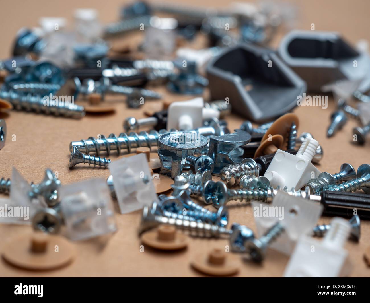 Assembly kit for furniture. Spare parts for furniture assembly Stock ...