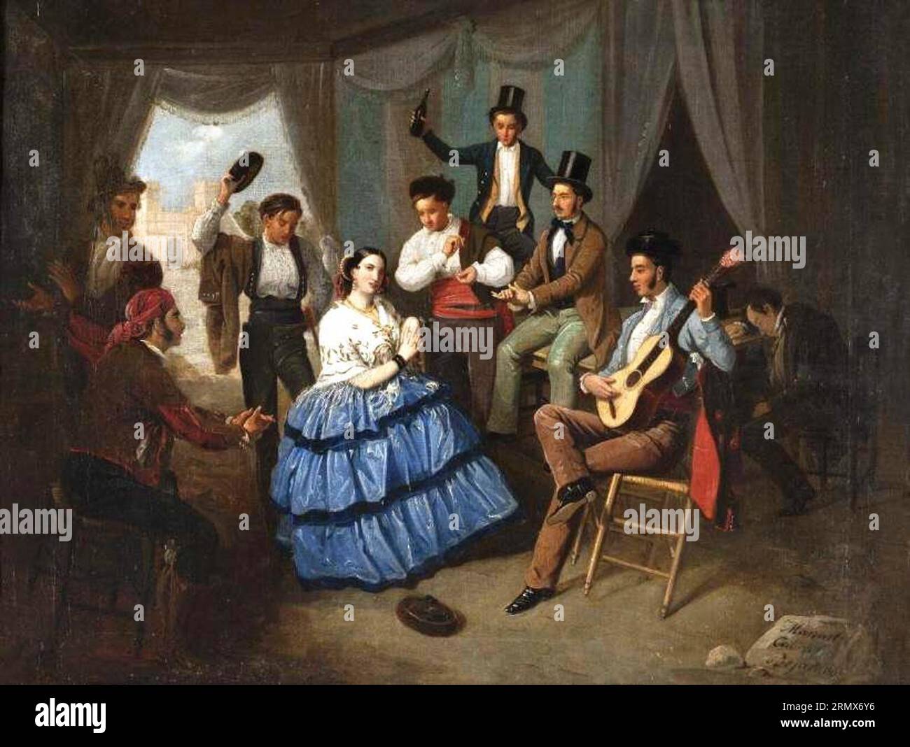 Baile en una caseta de feria 19th century by Manuel Cabral y Aguado ...