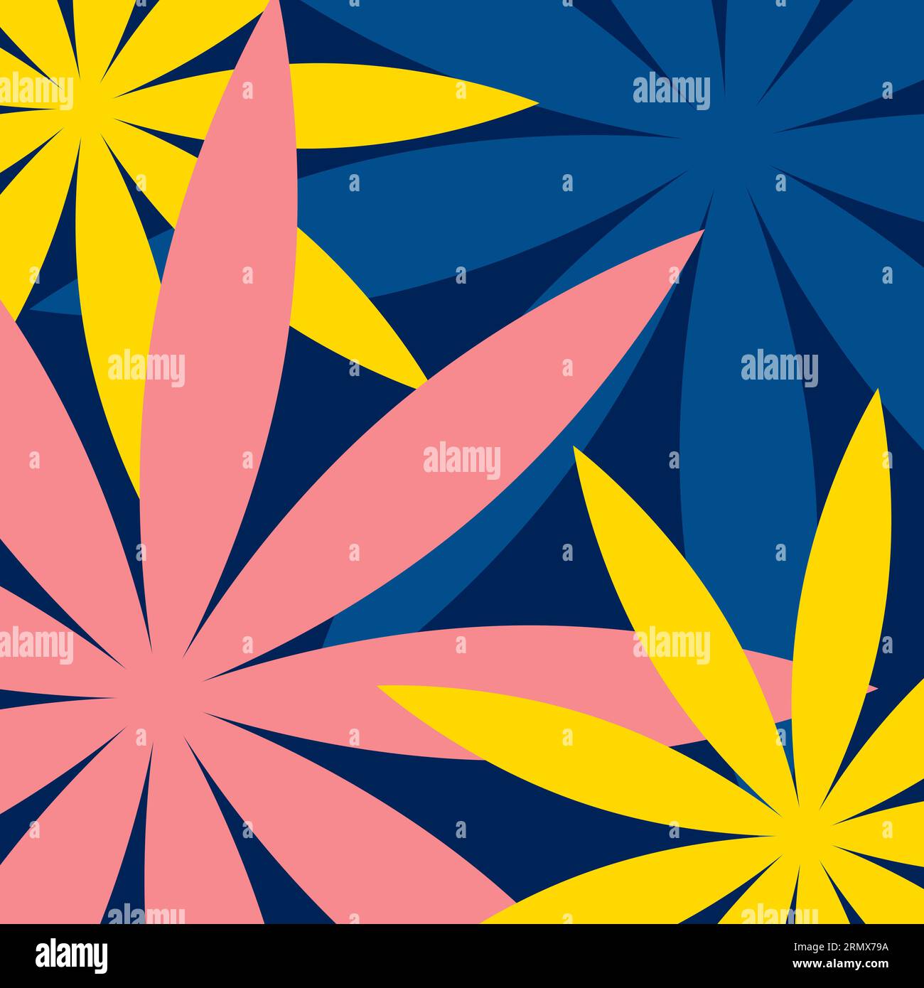 Tropical floral print on dark bright flowers, Color cannabis pattern ...