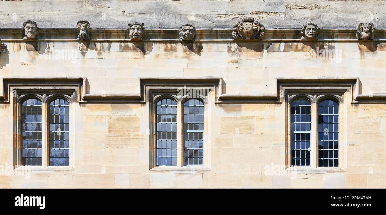 Trio of windows in the Canterbury Quad at St John's College, University ...