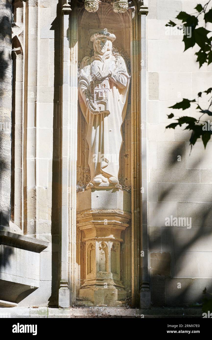 Statue of the founder, Thomas White, at St John's College, University ...