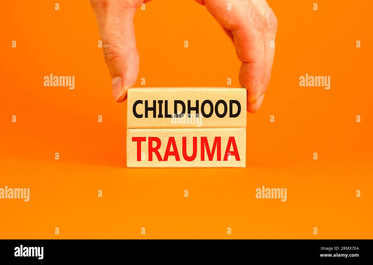 Childhood trauma symbol. Concept words Childhood trauma on beautiful ...