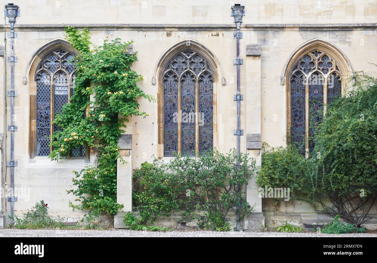 Trio of arched windows at St John's College, University of Oxford ...