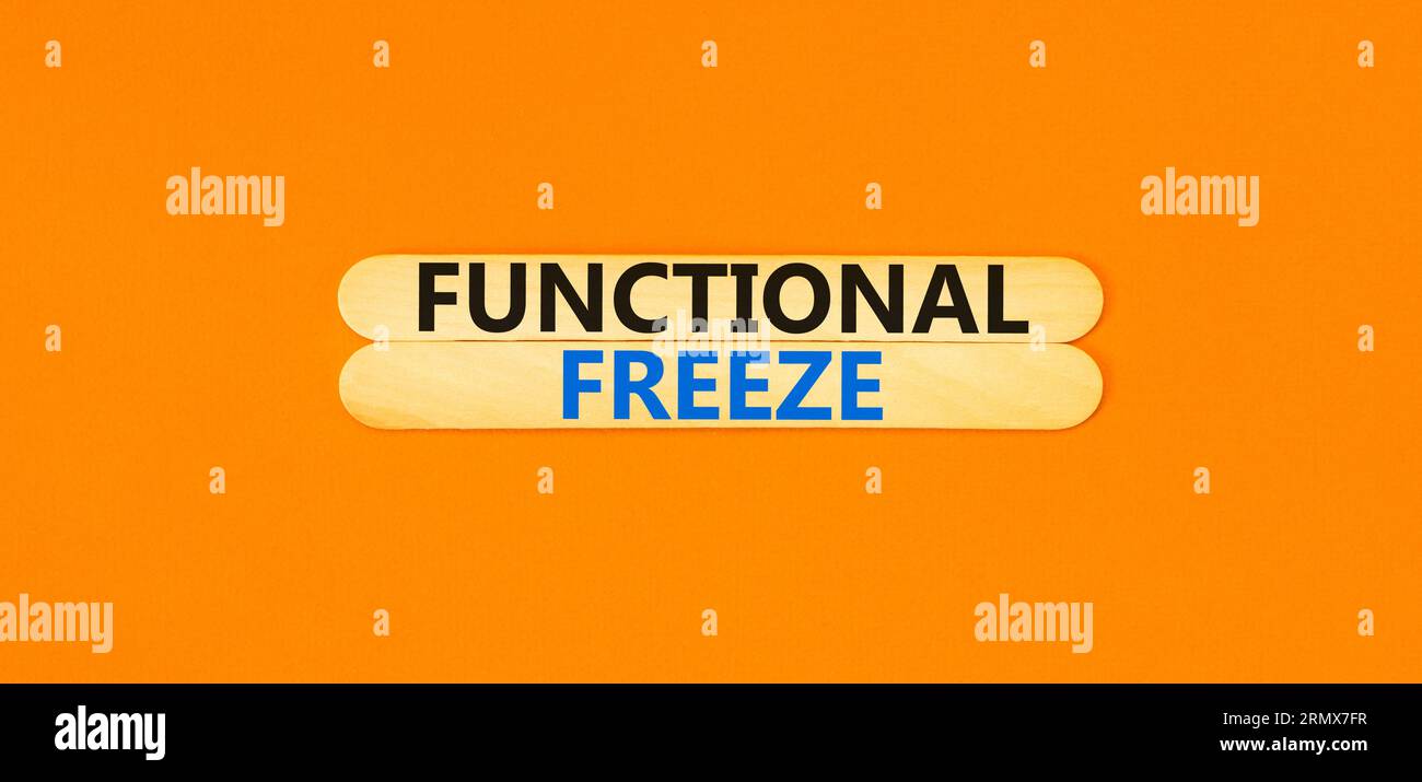 Functional freeze symbol. Concept words Functional freeze on beautiful ...