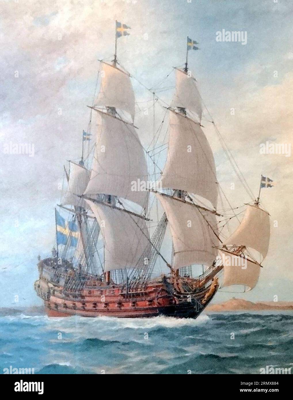 Swedish ship of the line HMS Amarant 1654 1921 by Jacob Hägg Stock ...