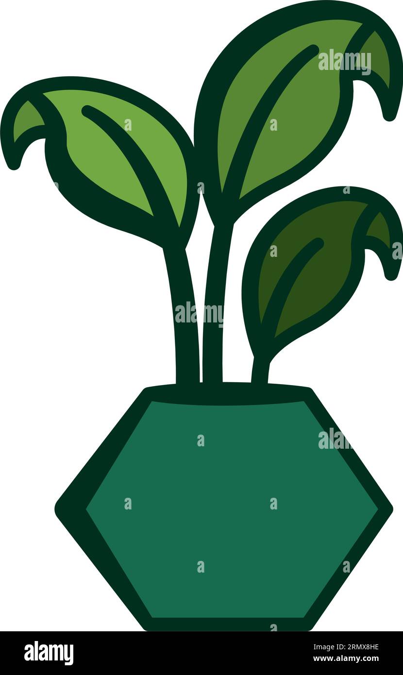 Isolated colored indoor plant icon Vector Stock Vector Image & Art - Alamy