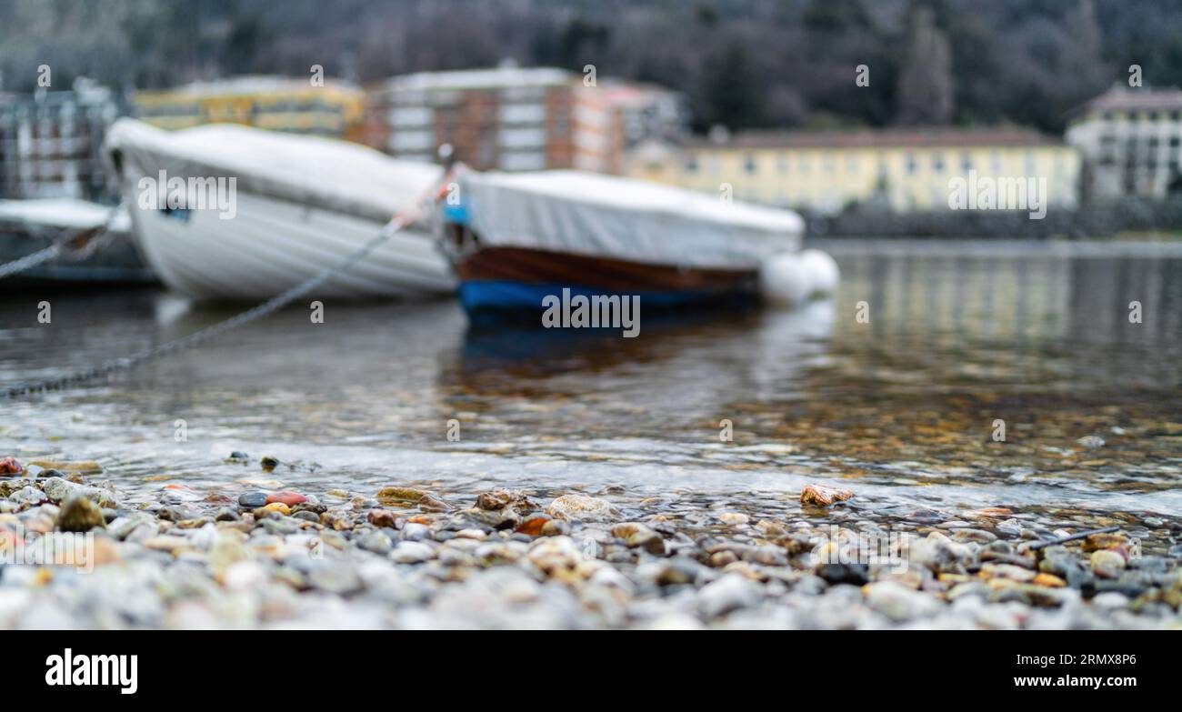 Small fishing boats with fishing net and equipment, motor boat or sail ...