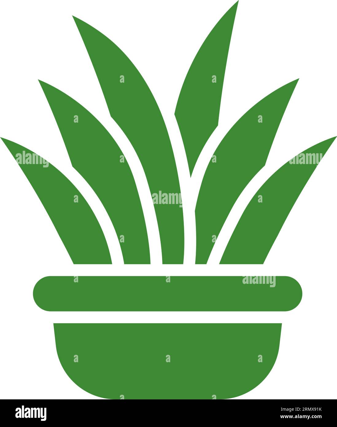 Isolated green silhouette indoor plant icon Vector Stock Vector Image ...