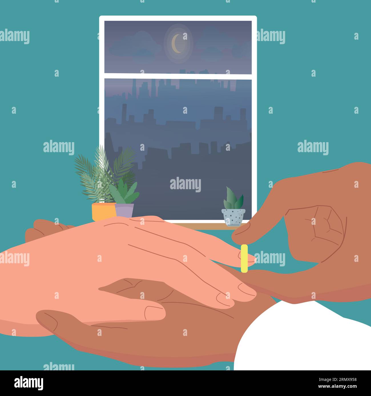 Marriage proposal, wedding ring, two hands, newlyweds, love Stock ...