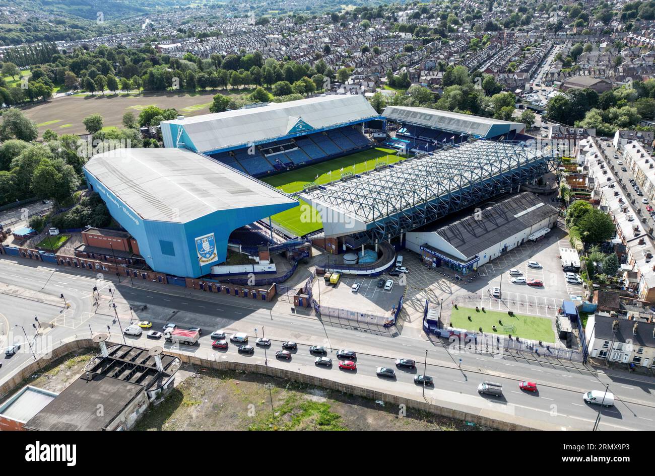 An aerial view of Hillsborough, home of Sheffield Wednesday. Picture ...