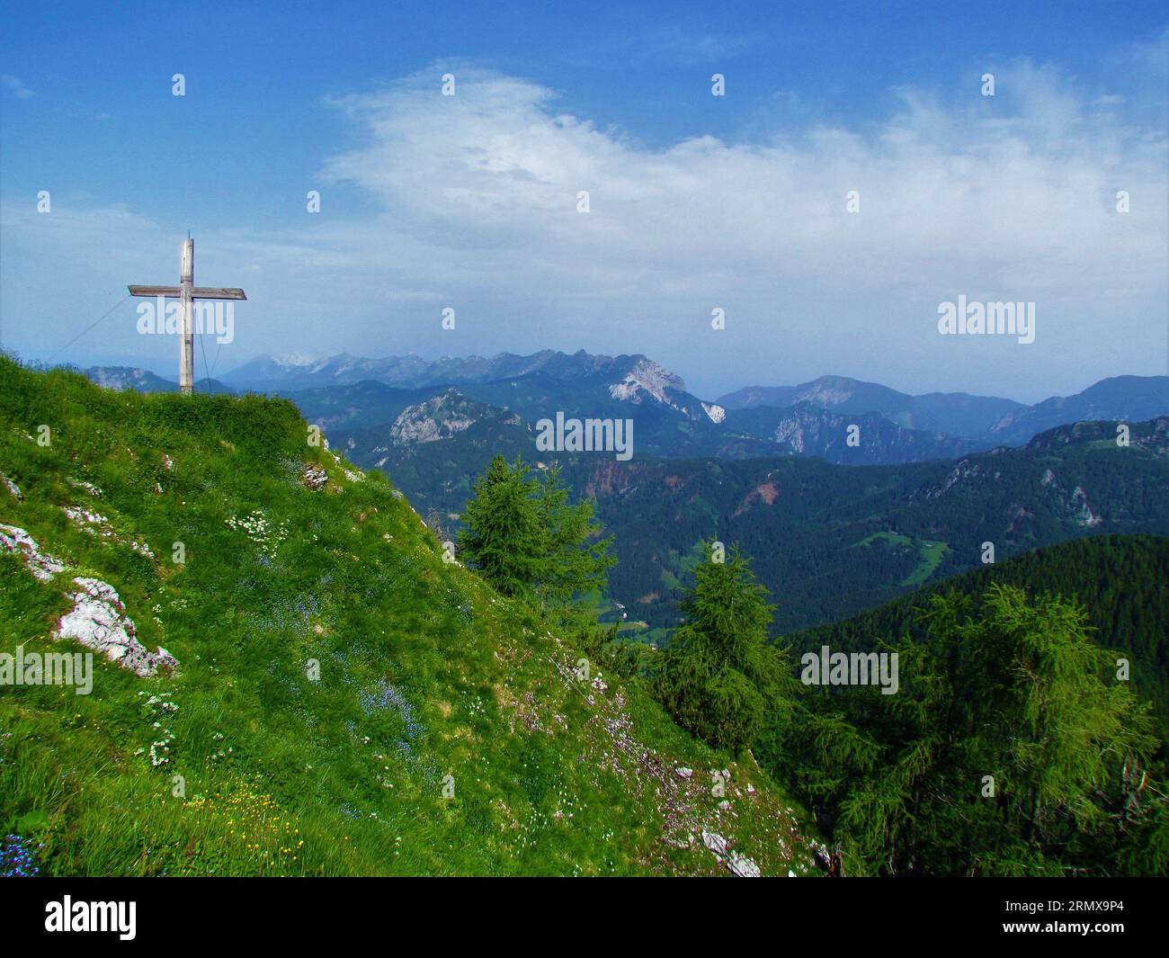 Mountain range in the Karavanke mountains in Gorenjska region of ...