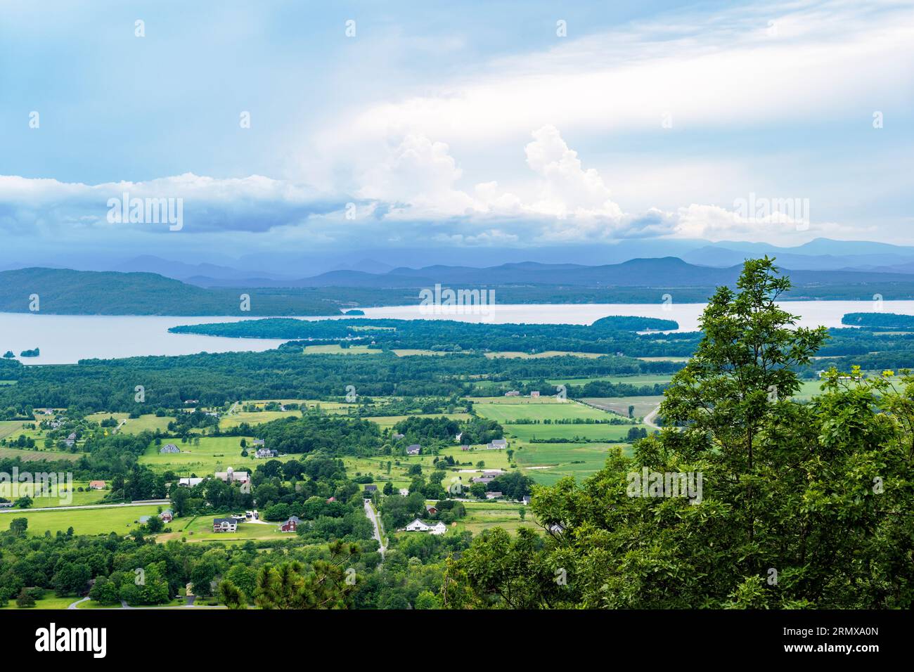Views of Green Mountains; Adirondack Mountains and Lake Champlain from ...