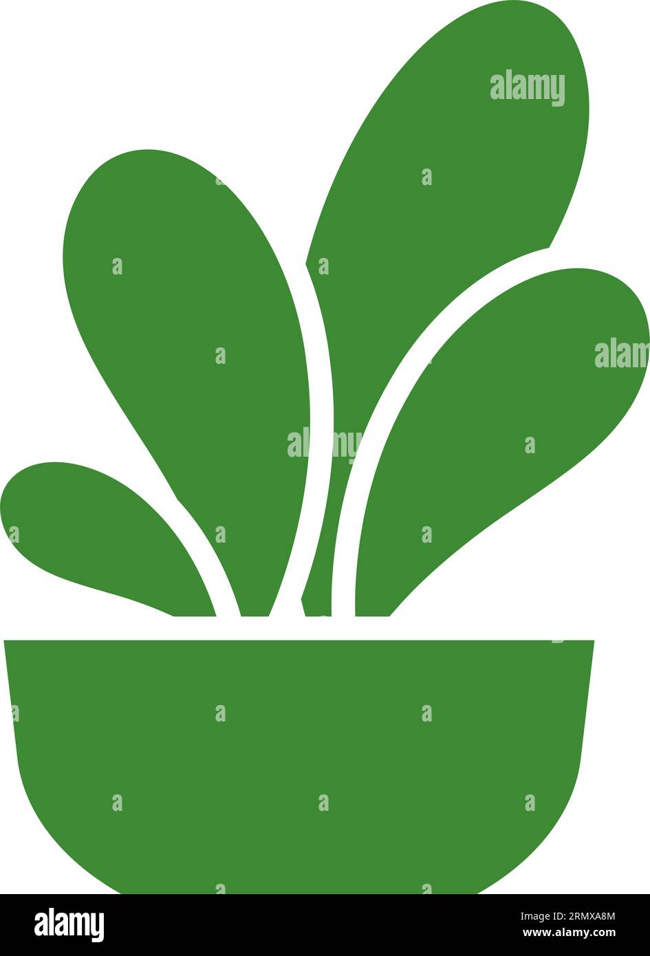 Isolated green silhouette indoor plant icon Vector Stock Vector Image ...