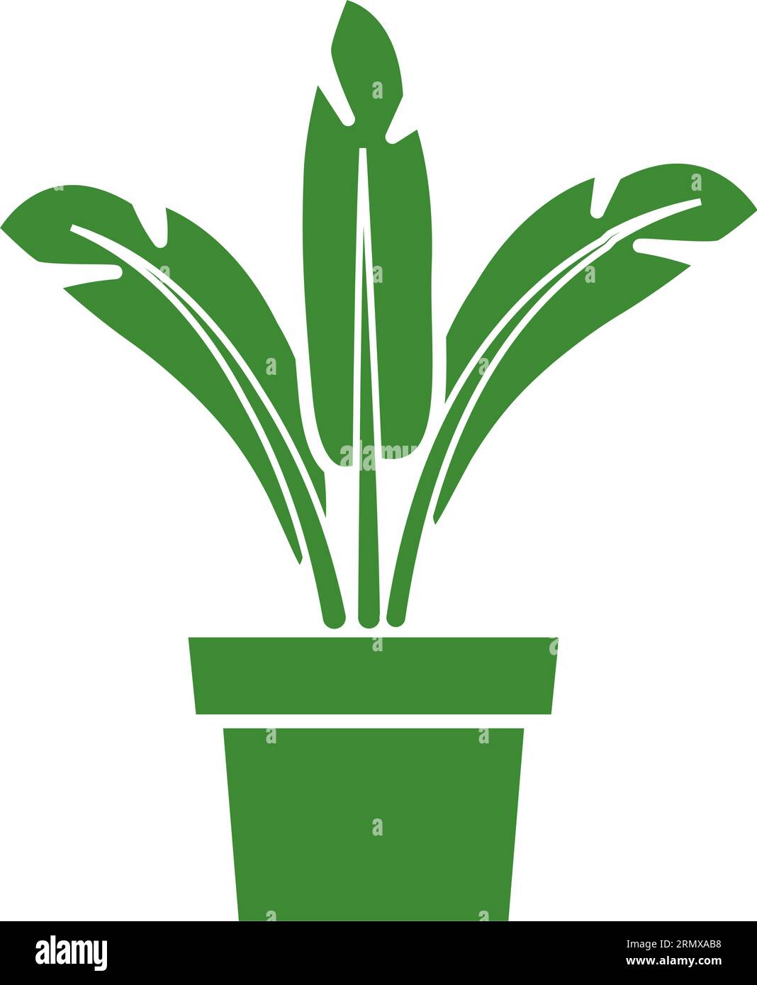 Isolated green silhouette indoor plant icon Vector Stock Vector Image ...