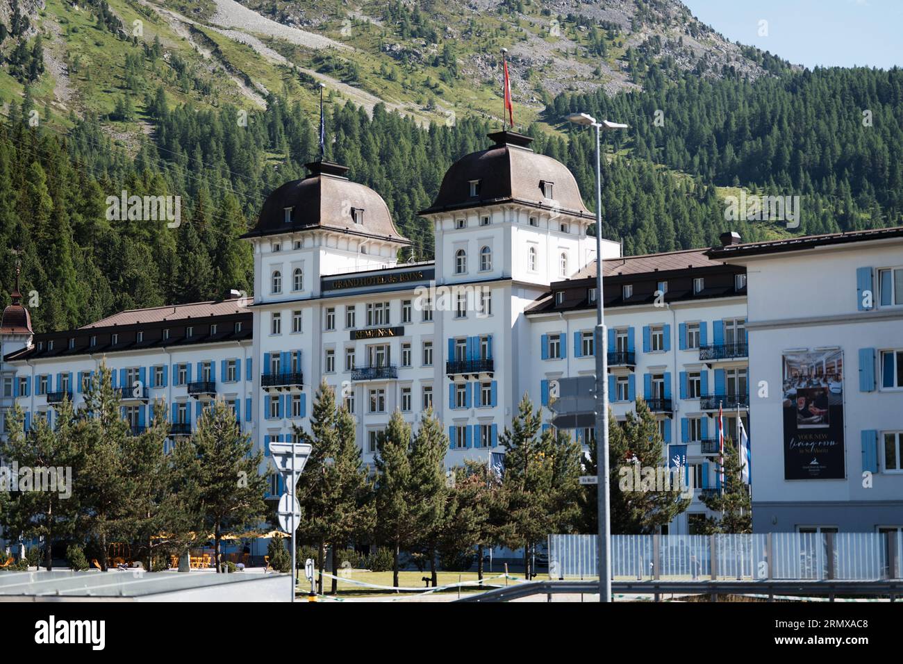 Switzerland, St.Moritz - June 6, 2023: city landscape with buildings ...