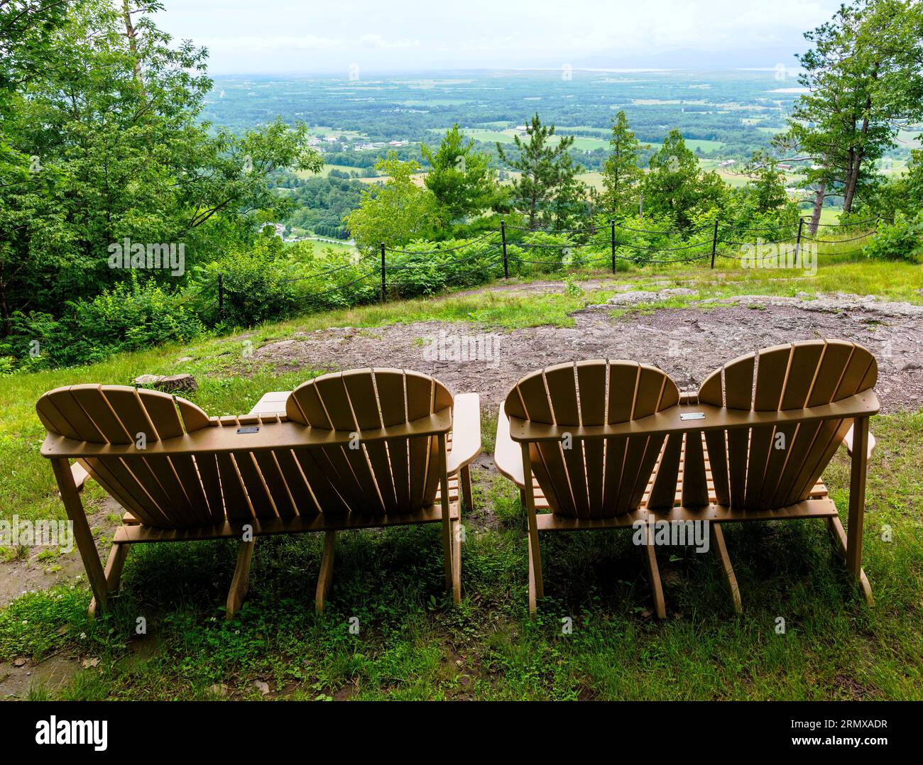 Adirondack chairs; views of Green Mountains; Adirondack Mountains and ...