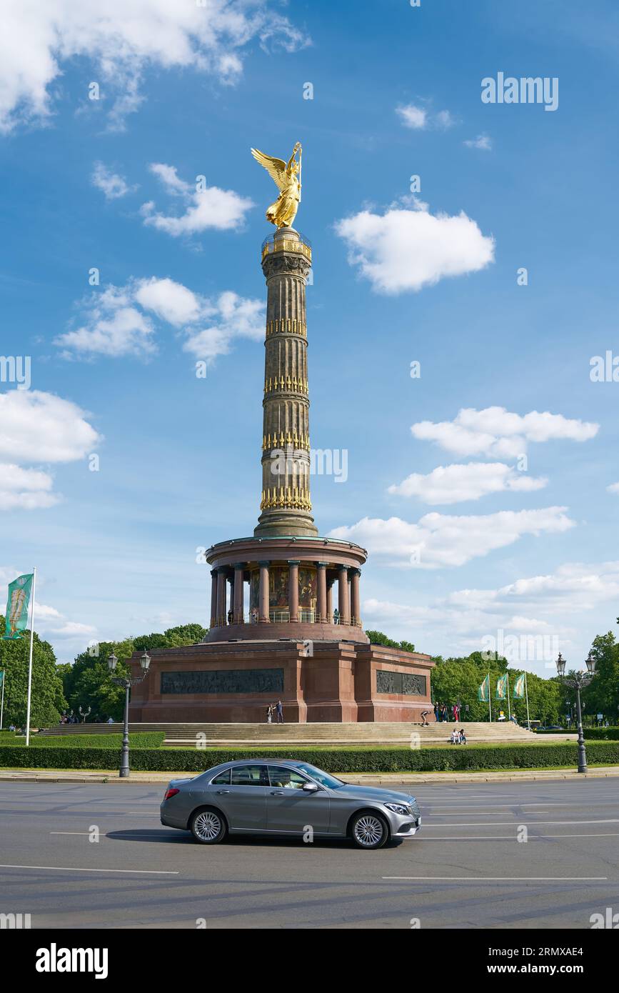 The Siegessäule, Victory Column, one of the most famous landmarks in ...