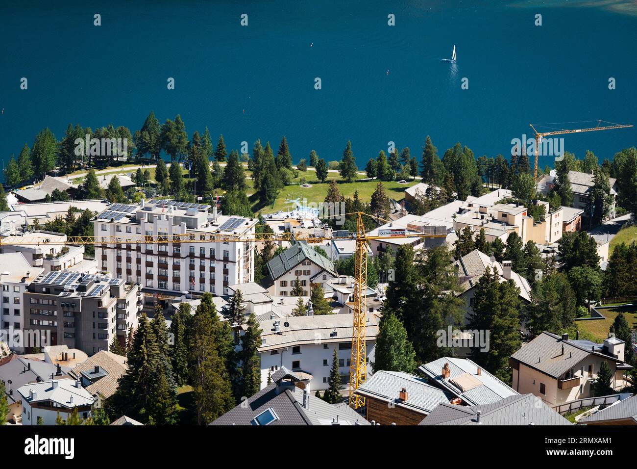 Saint moritz aerial hi-res stock photography and images - Alamy