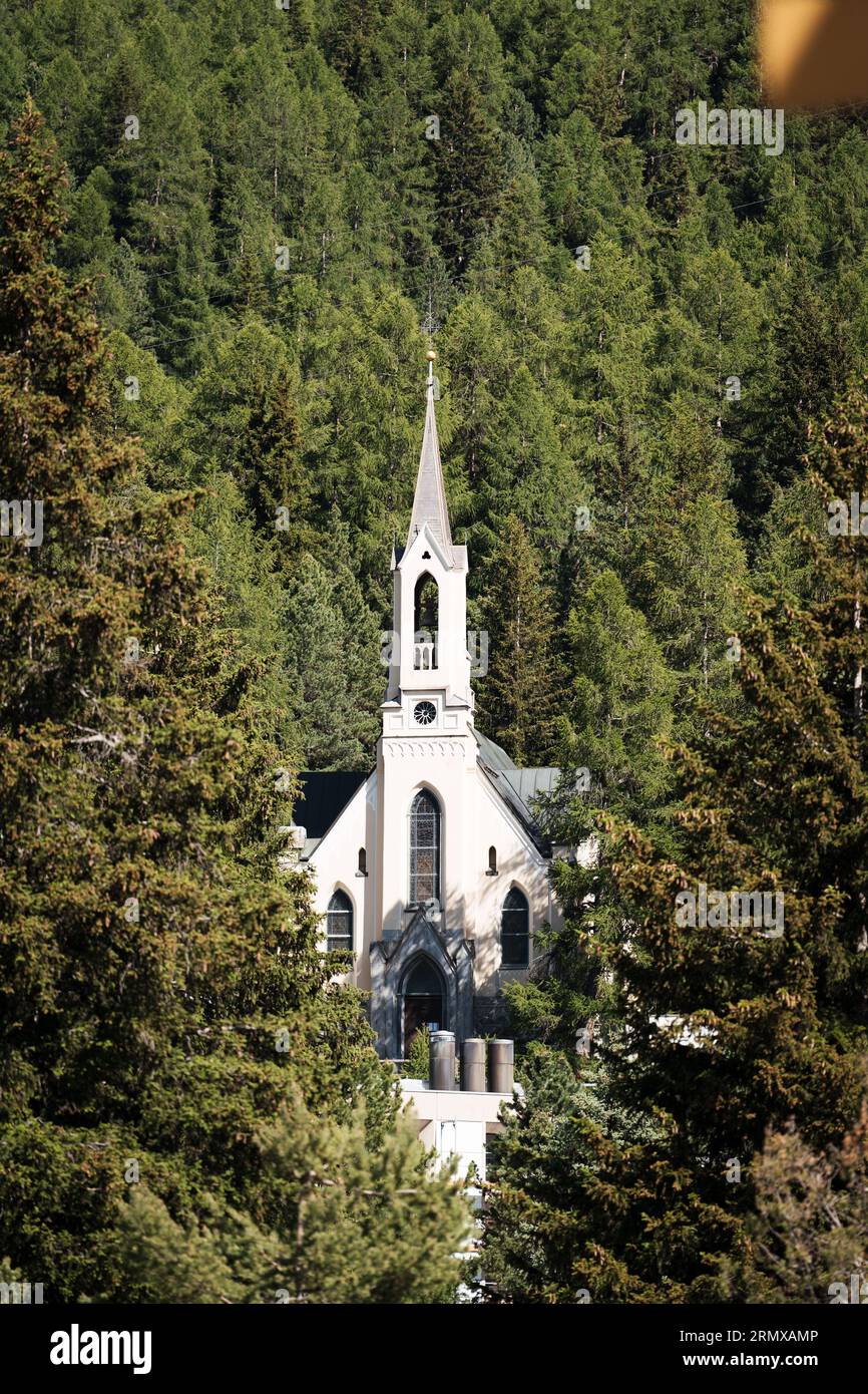 Switzerland, St.Moritz - June 6, 2023: city landscape with buildings ...