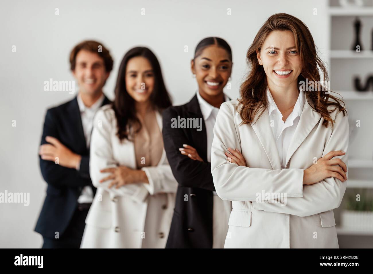 Multiethnic business team. Group of multicultural colleagues with ...