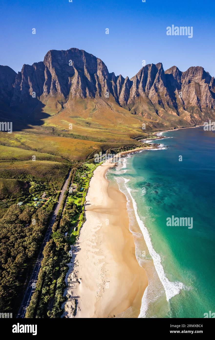 Aerial view of Kogel Bay in Western Cape Province in South Africa Stock ...