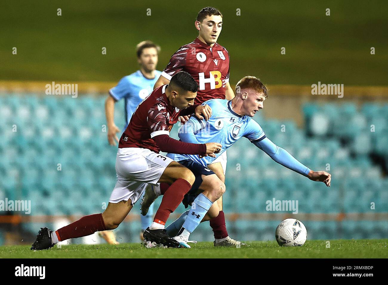 Sydney, Australia. 30th Aug, 2023. Mitchell Glasson of Sydney FC is ...