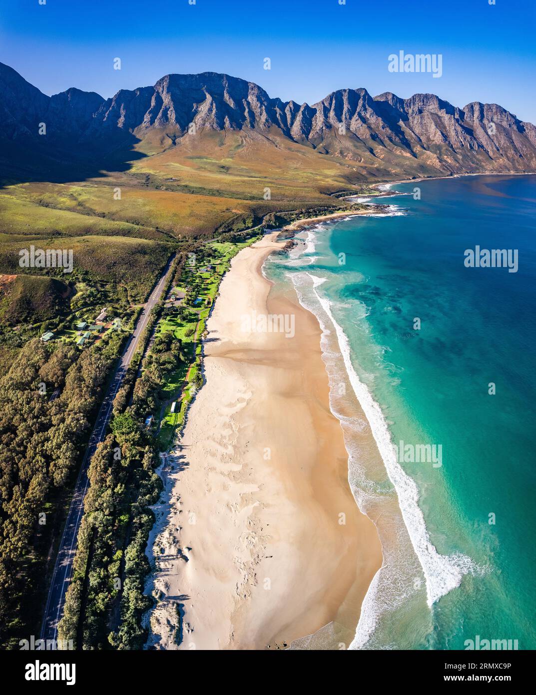 Aerial view of Kogel Bay in Western Cape Province in South Africa Stock ...