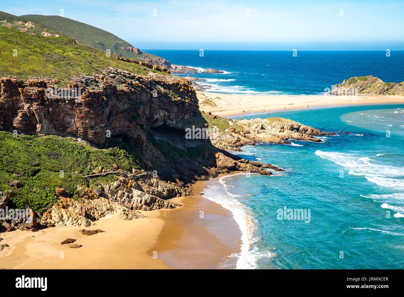 View of the hike from Robberg Nature Reserve in the Western Cape ...