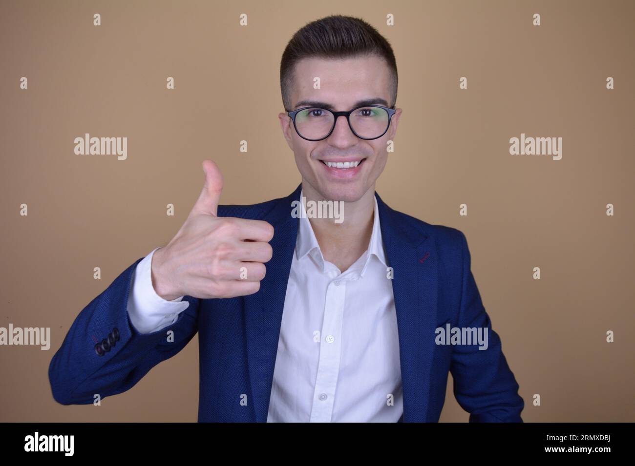 Raised his thumb hi-res stock photography and images - Alamy