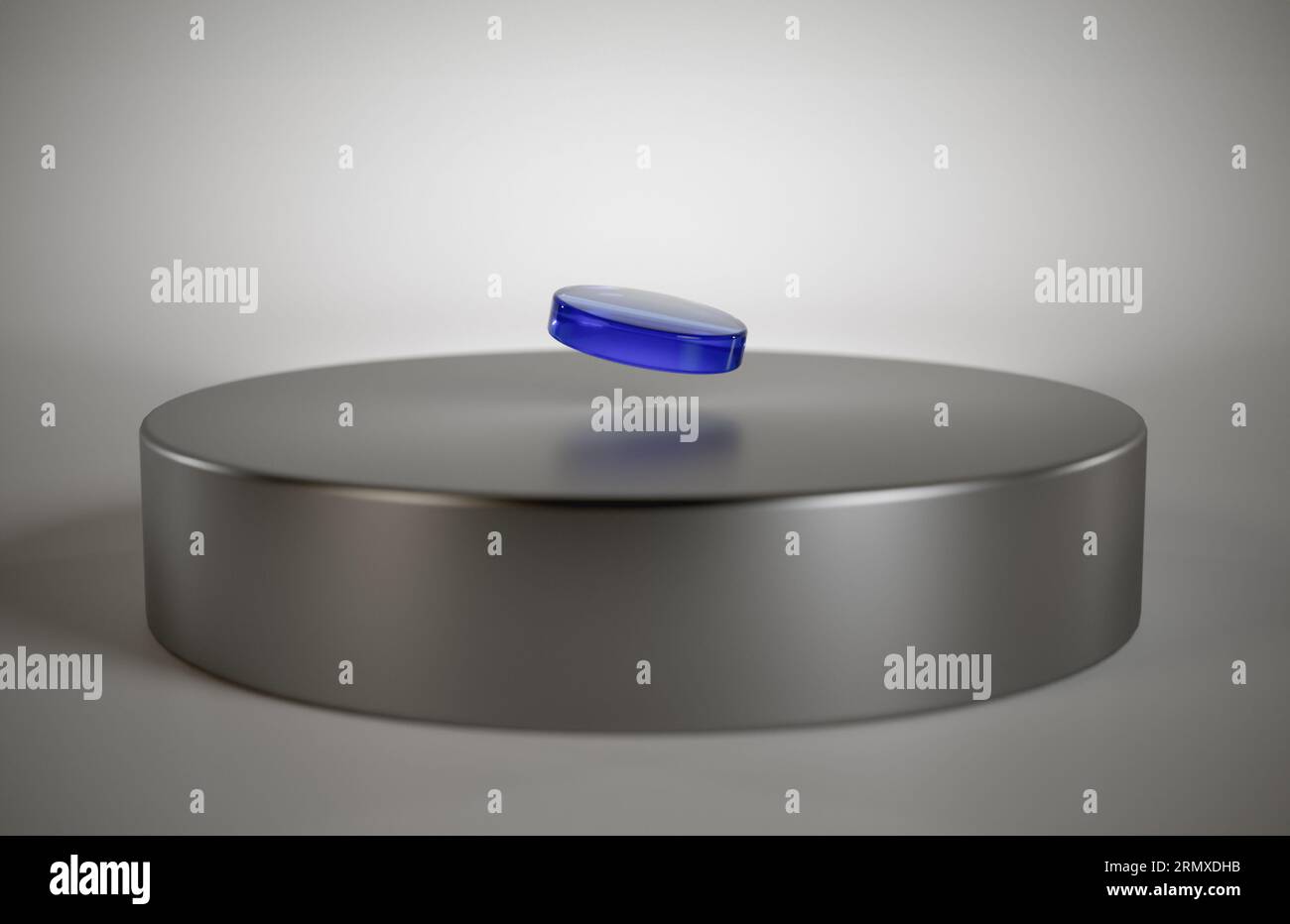 CGI illustration of a superconducting crystal LK99, perfect shape and ...