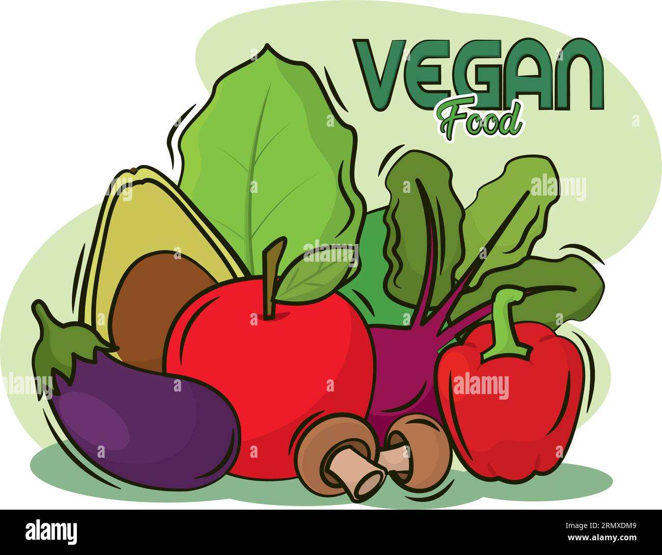 Fresh homemade vegan apple Stock Vector Images - Alamy