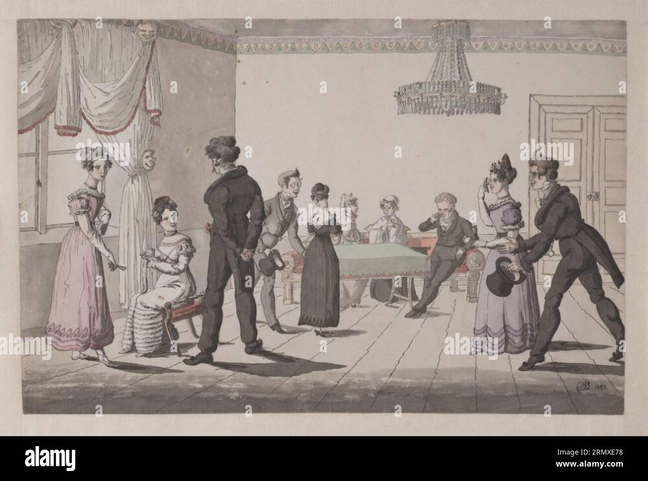 Moder och kostymer 1823 by Carl Johan Ljunggren Stock Photo - Alamy