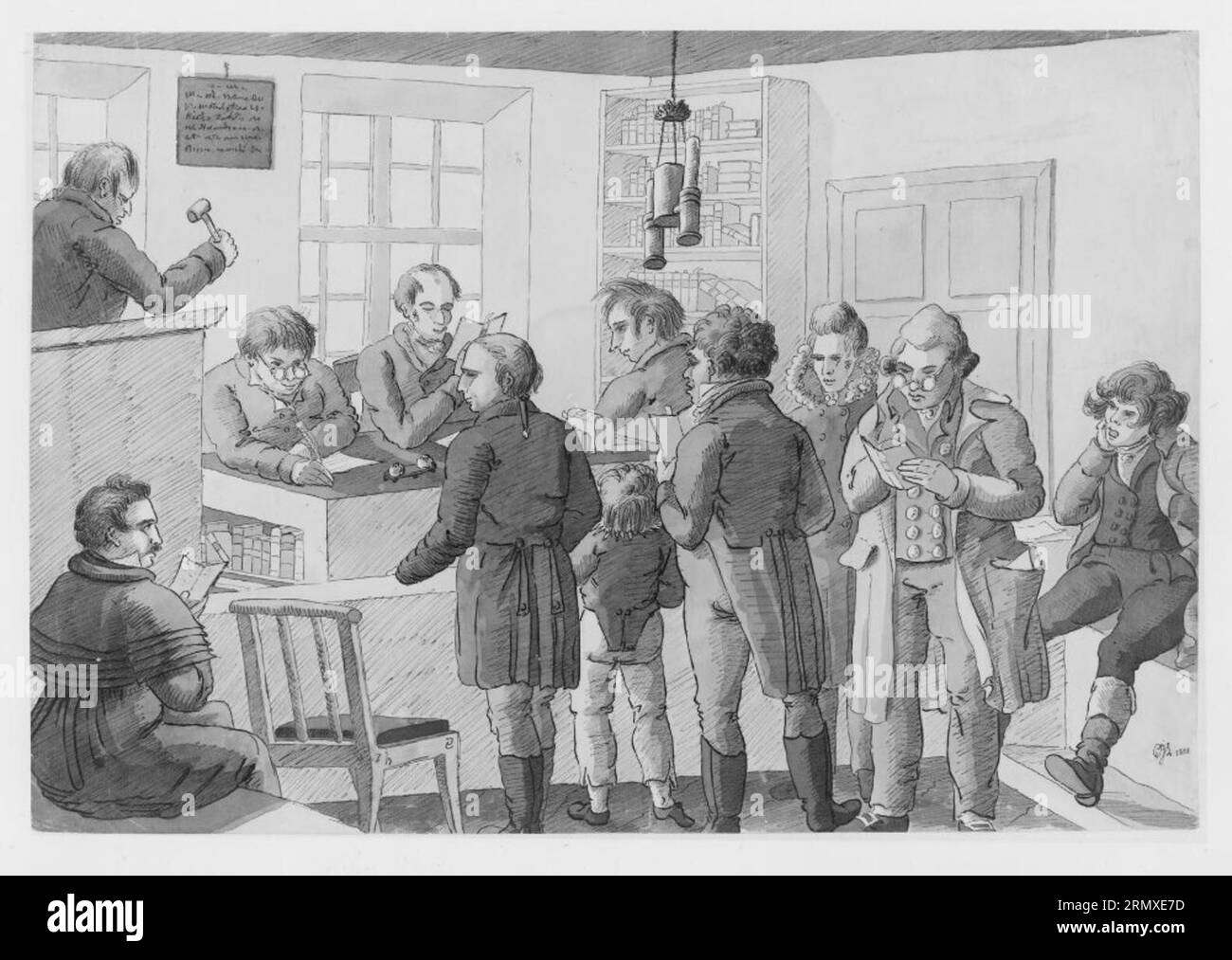 Bokauktionskammaren 1821 by Carl Johan Ljunggren Stock Photo - Alamy