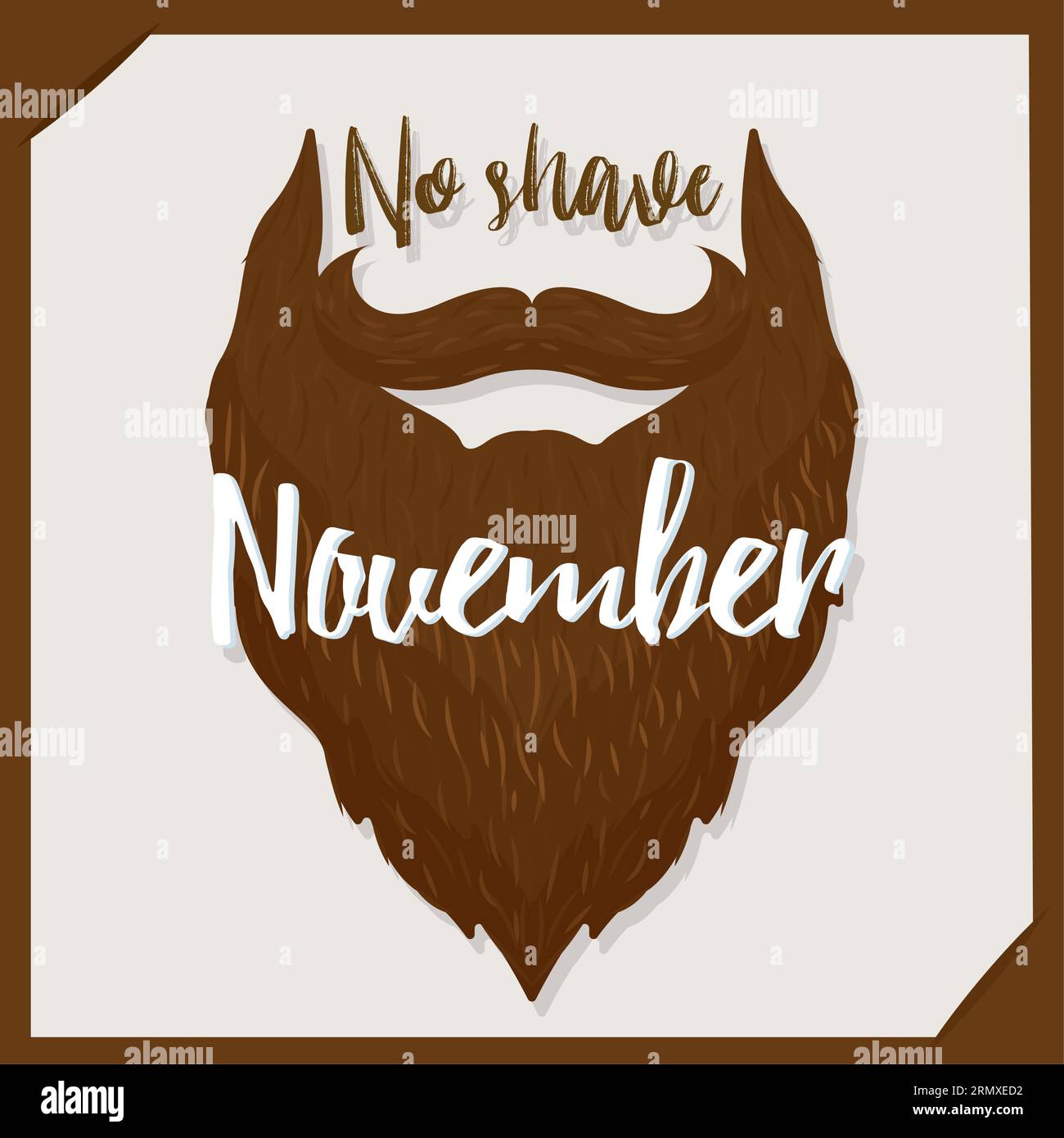 Colored no shave november poster Vector Stock Vector Image & Art - Alamy
