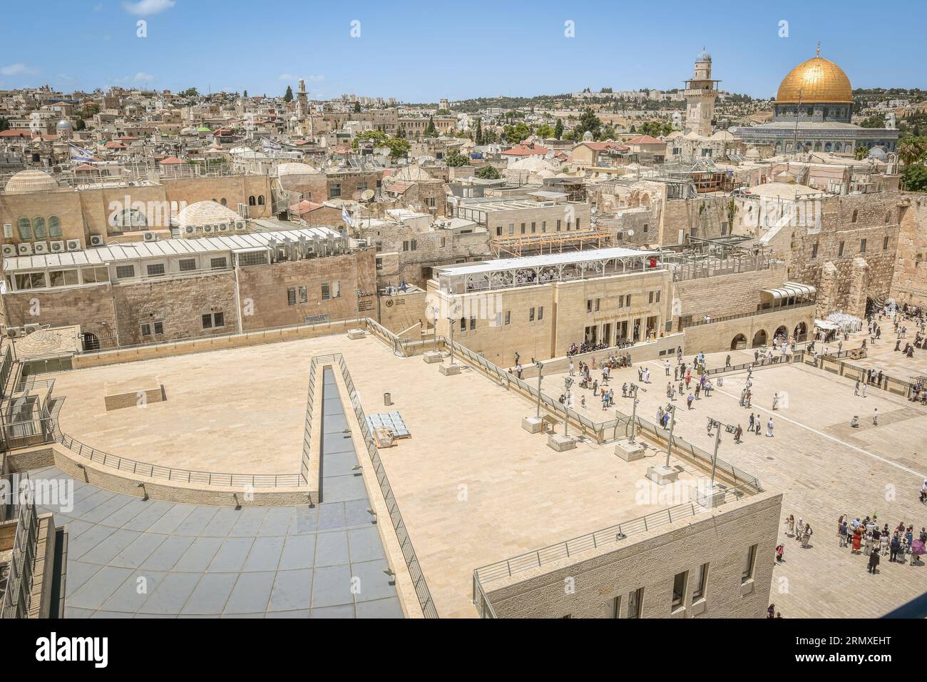 Aerial view of the iconic Dome of the Rock located in Jerusalem, Israel ...