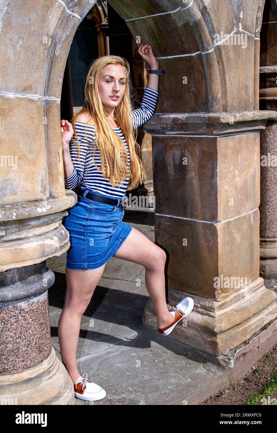 Rhianna Martin, a stunning blonde woman at Dundee's McManus art gallery ...