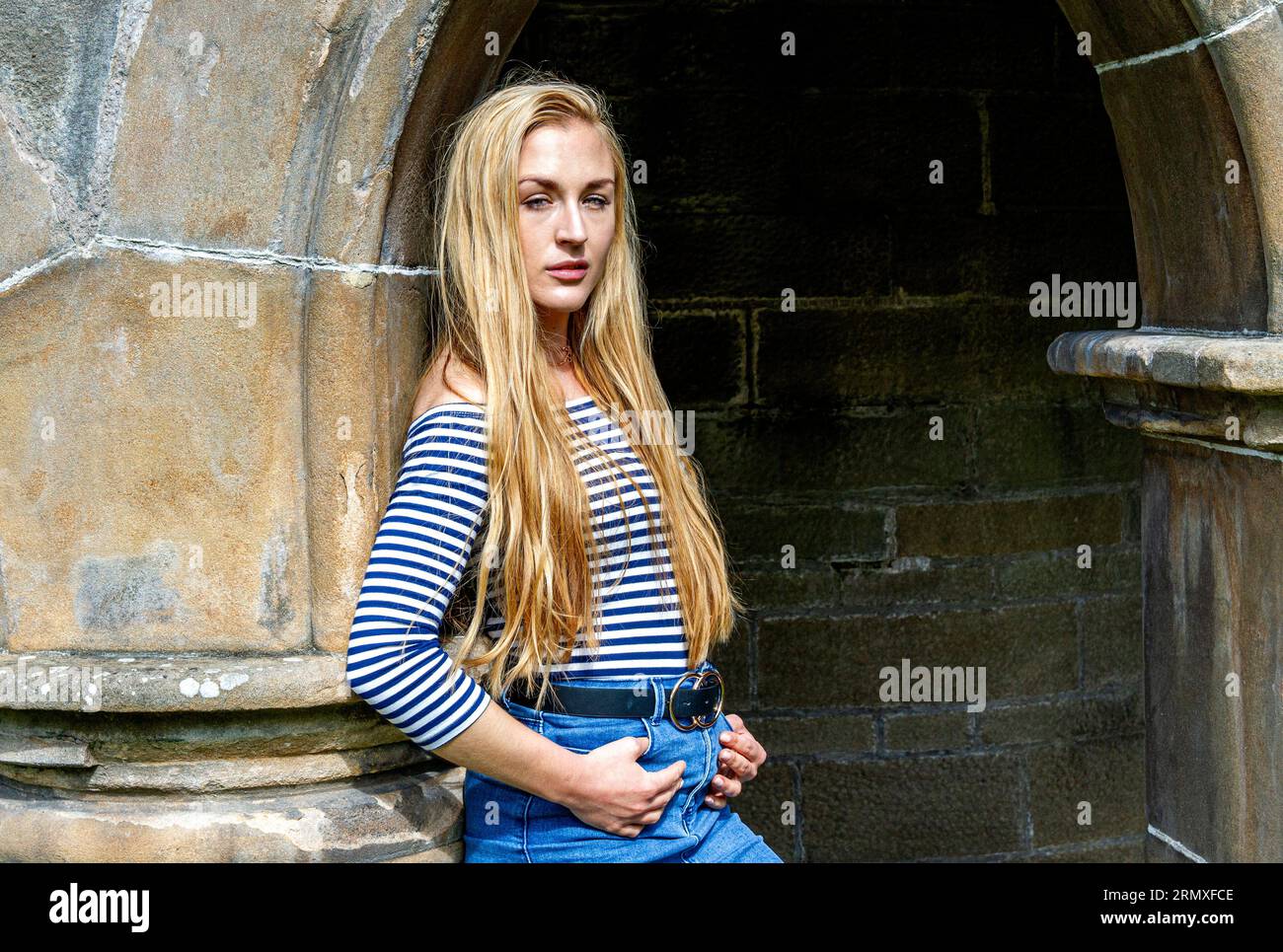 Rhianna Martin, a stunning blonde woman at Dundee's McManus art gallery ...