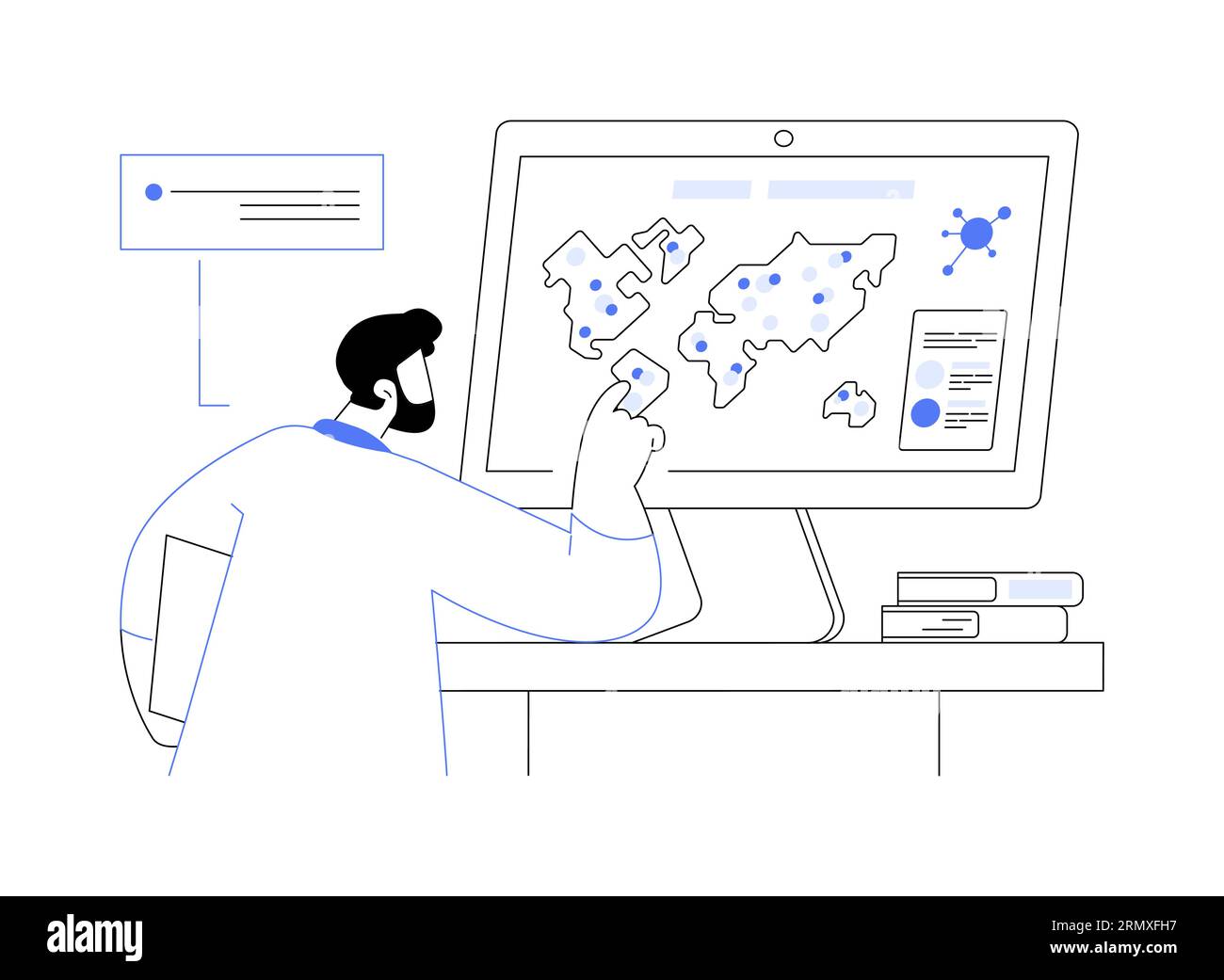 Healthcare data visualization abstract concept vector illustration ...