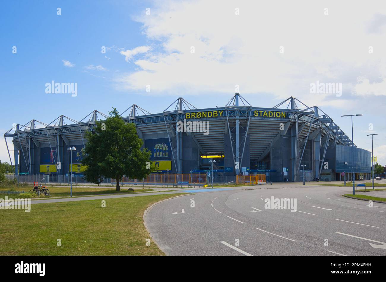 Denmark, Brøndbyvester - July 04, 2023: The Brøndby Stadium is the ...