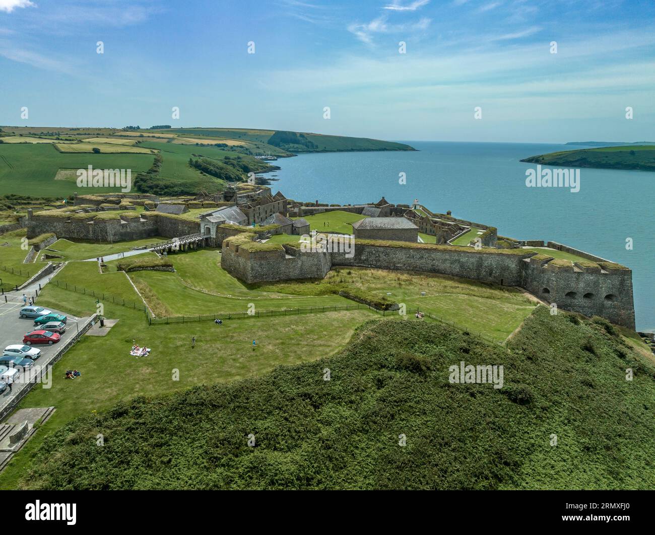 Aerial view of Charles Fort, start shape coastal military stronghold at ...