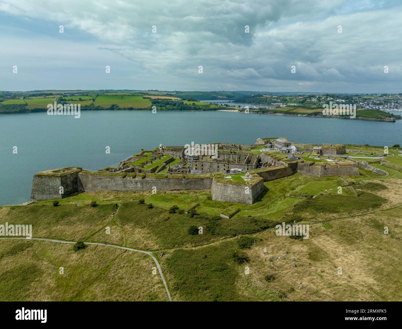 Aerial view of Charles Fort, start shape coastal military stronghold at ...