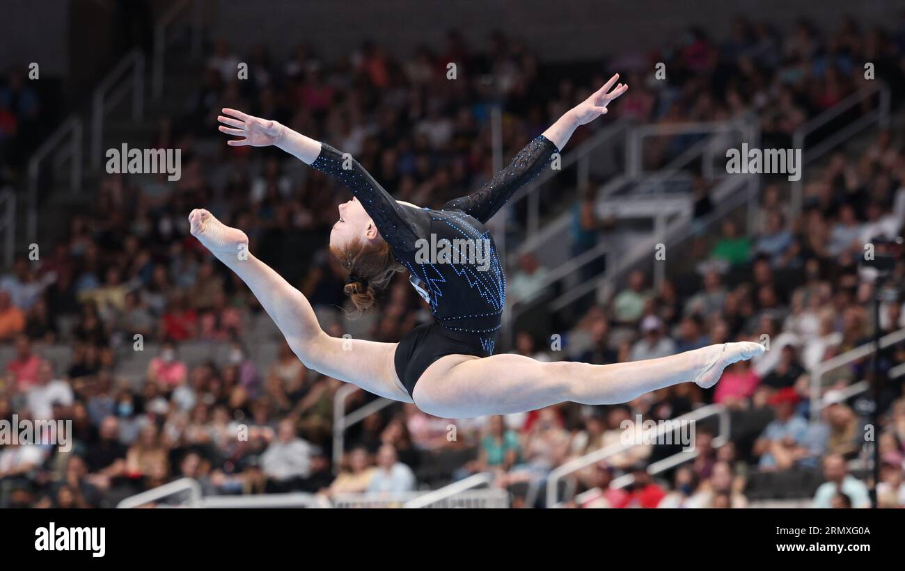 San Jose, California. 27th Aug, 2023. August 27, 2023: Gymnast Dulcy ...