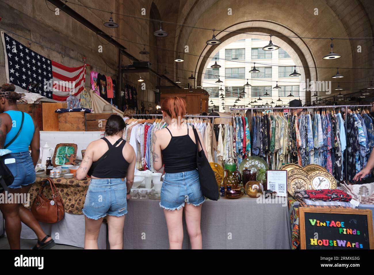 DUMBO Brooklyn street market NYC New York City Stock Photo - Alamy