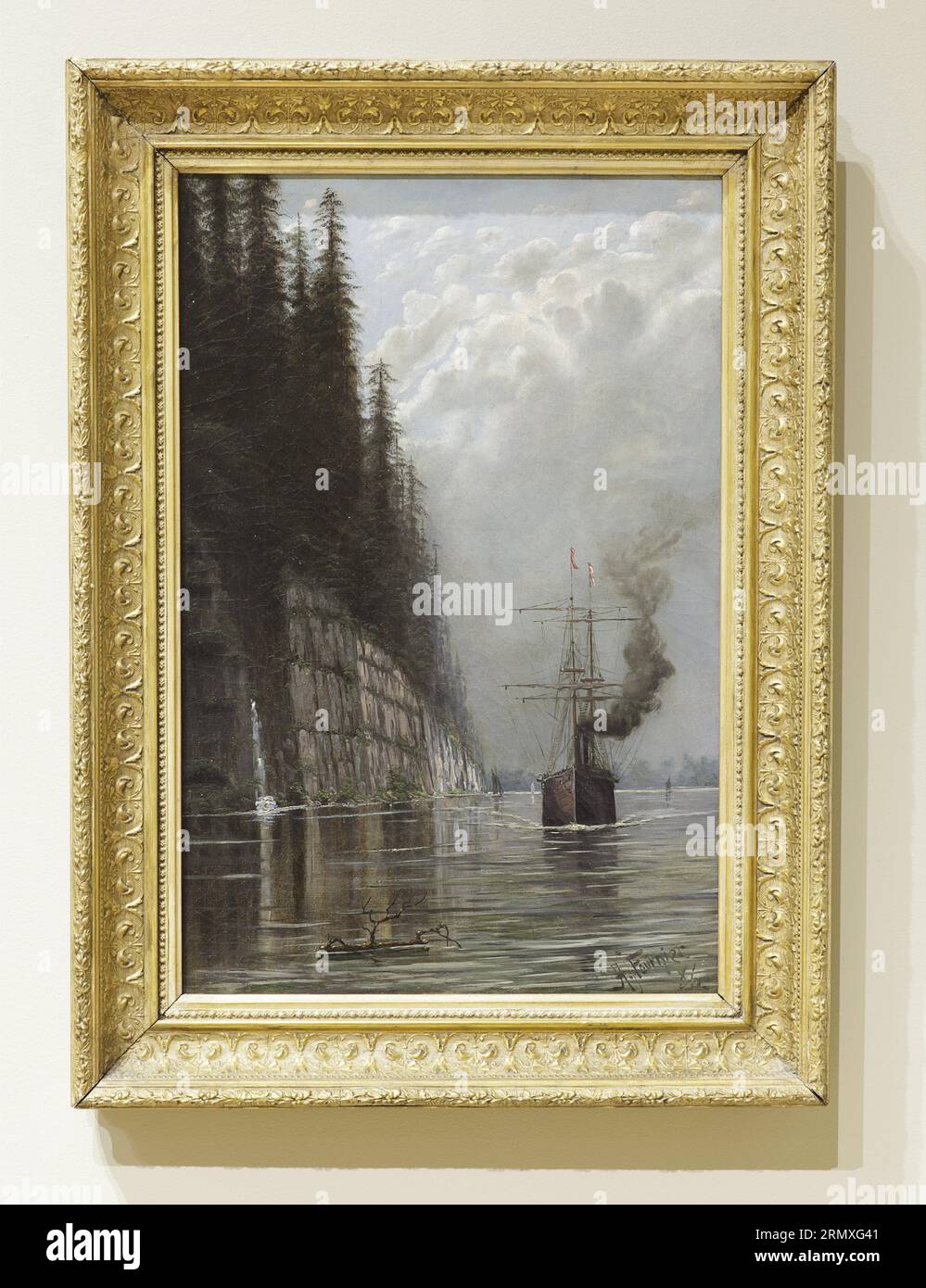Off the Coast (Lake Superior) 1886 by Alexis Jean Fournier Stock Photo ...
