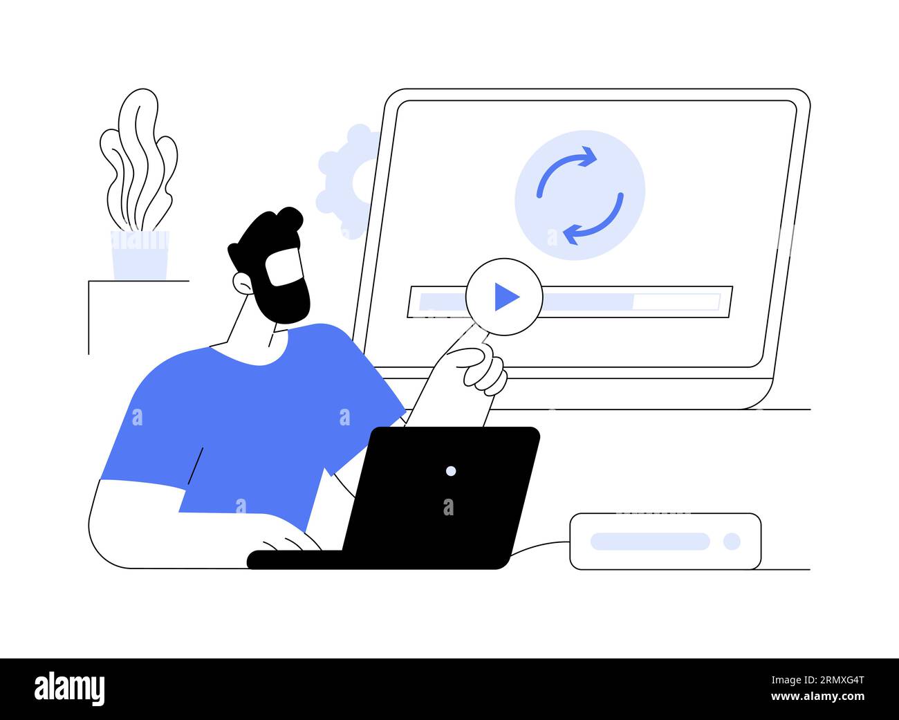 Software update abstract concept vector illustration Stock Vector Image ...