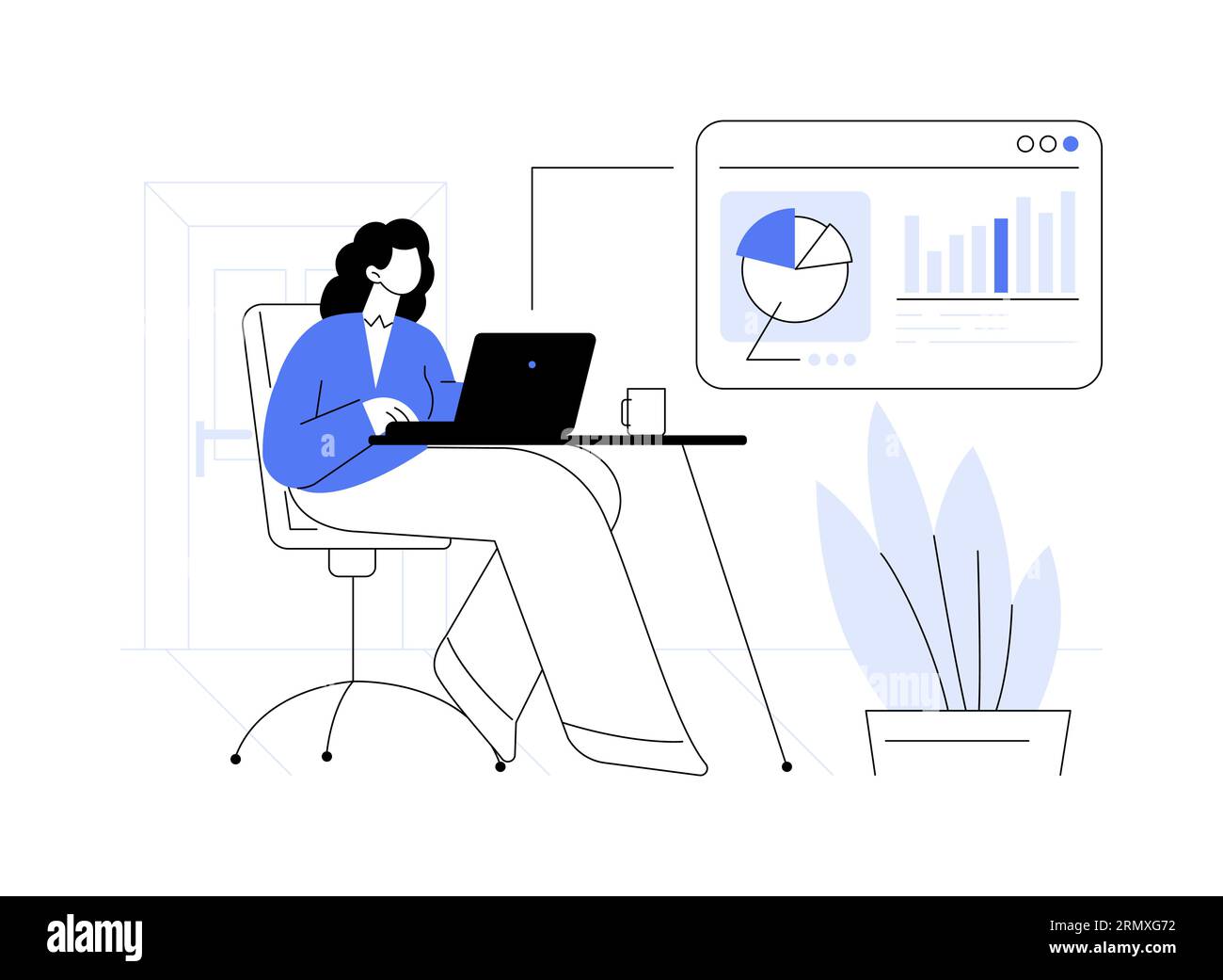 Data visualization software abstract concept vector illustration Stock ...