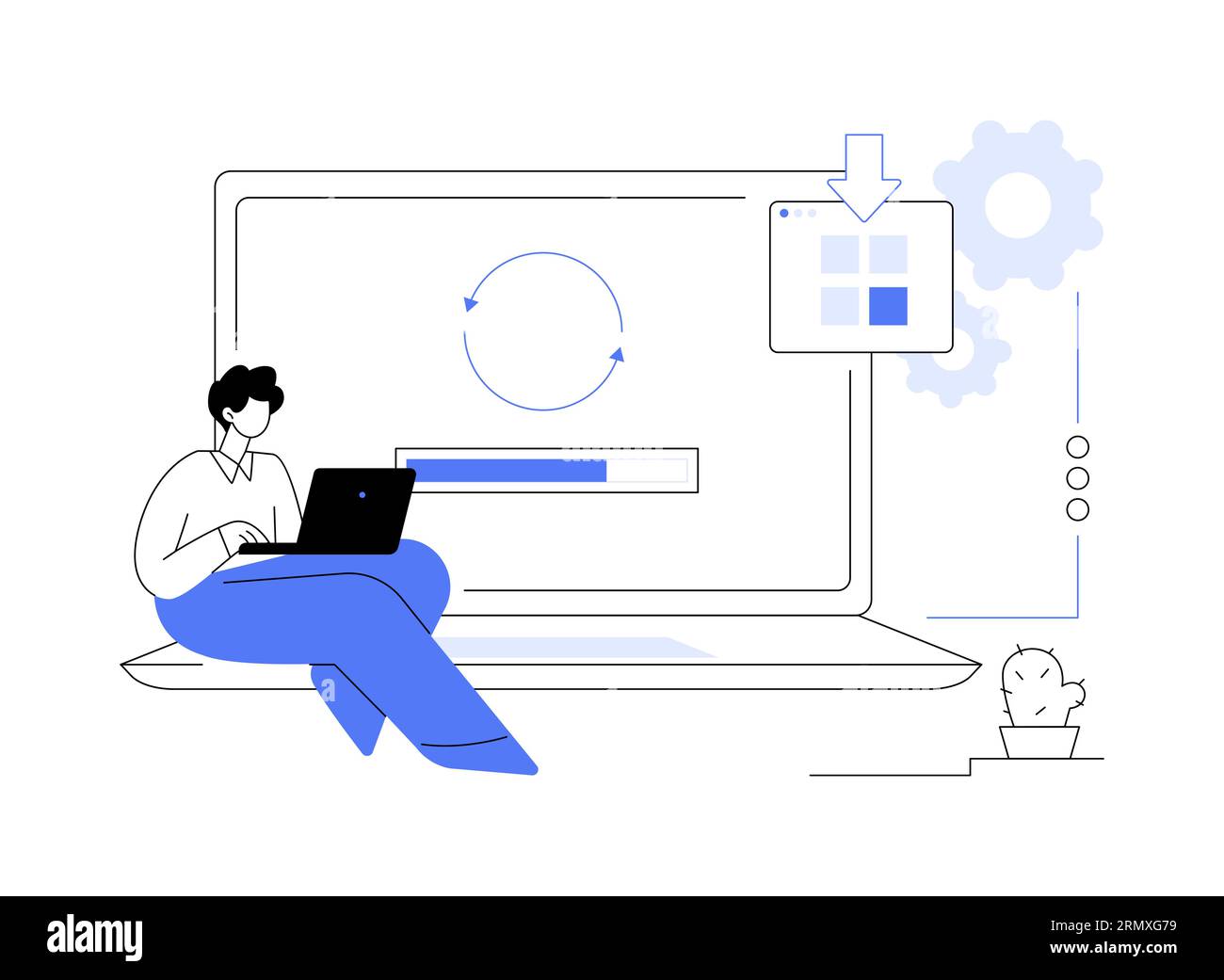 Upgrade software abstract concept vector illustration Stock Vector ...