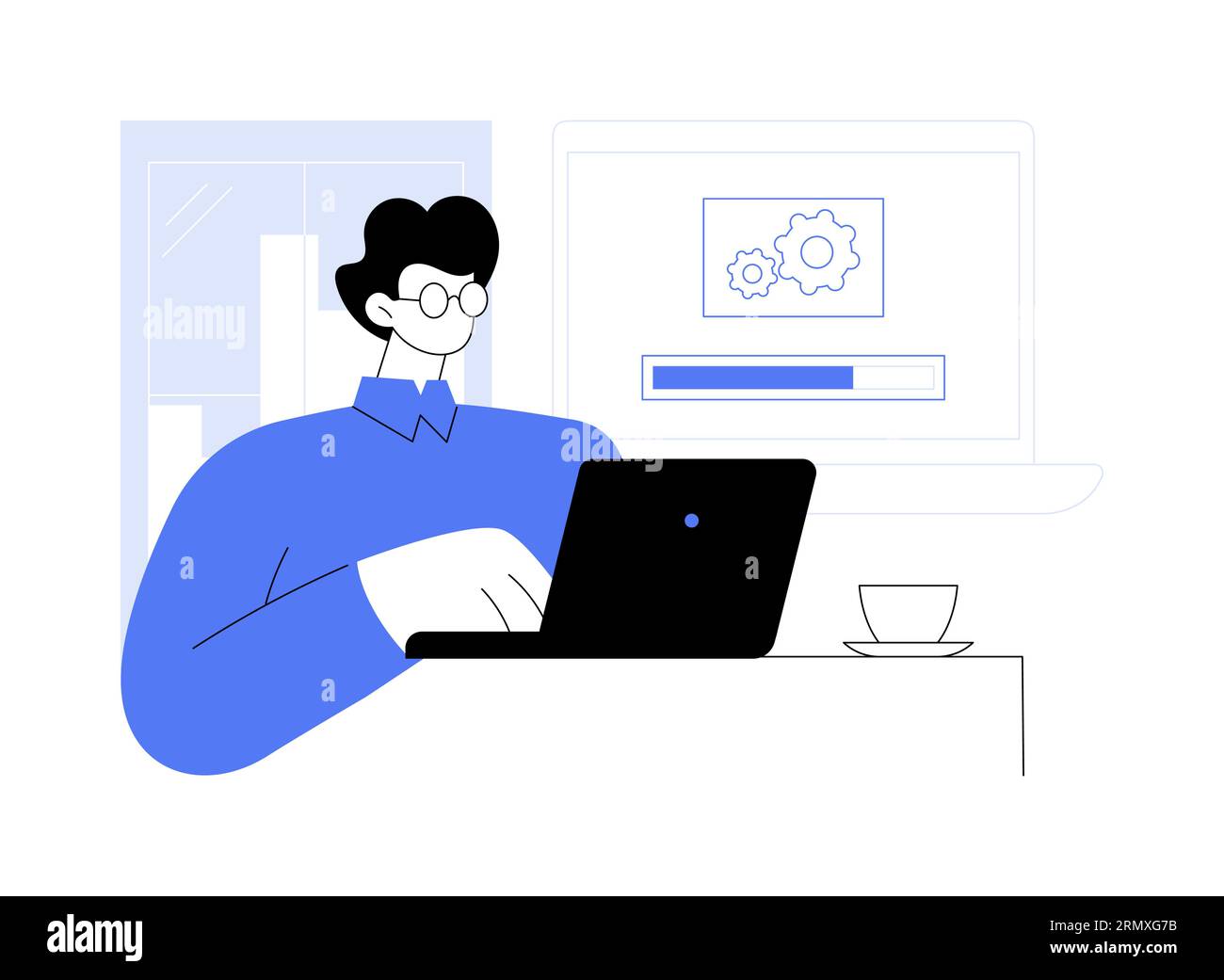 Software installation abstract concept vector illustration Stock Vector ...