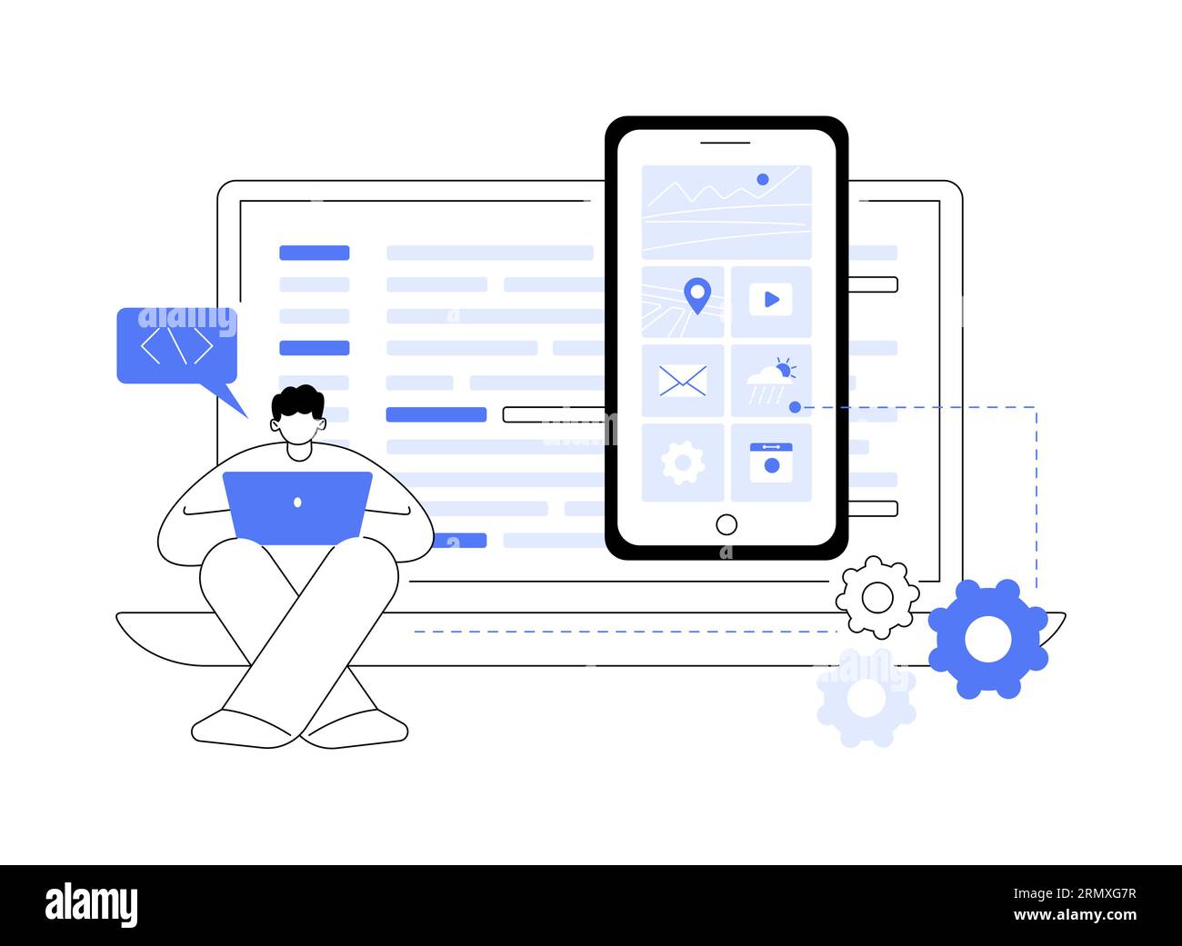 Native Mobile App Abstract Concept Vector Illustration Stock Vector Image And Art Alamy