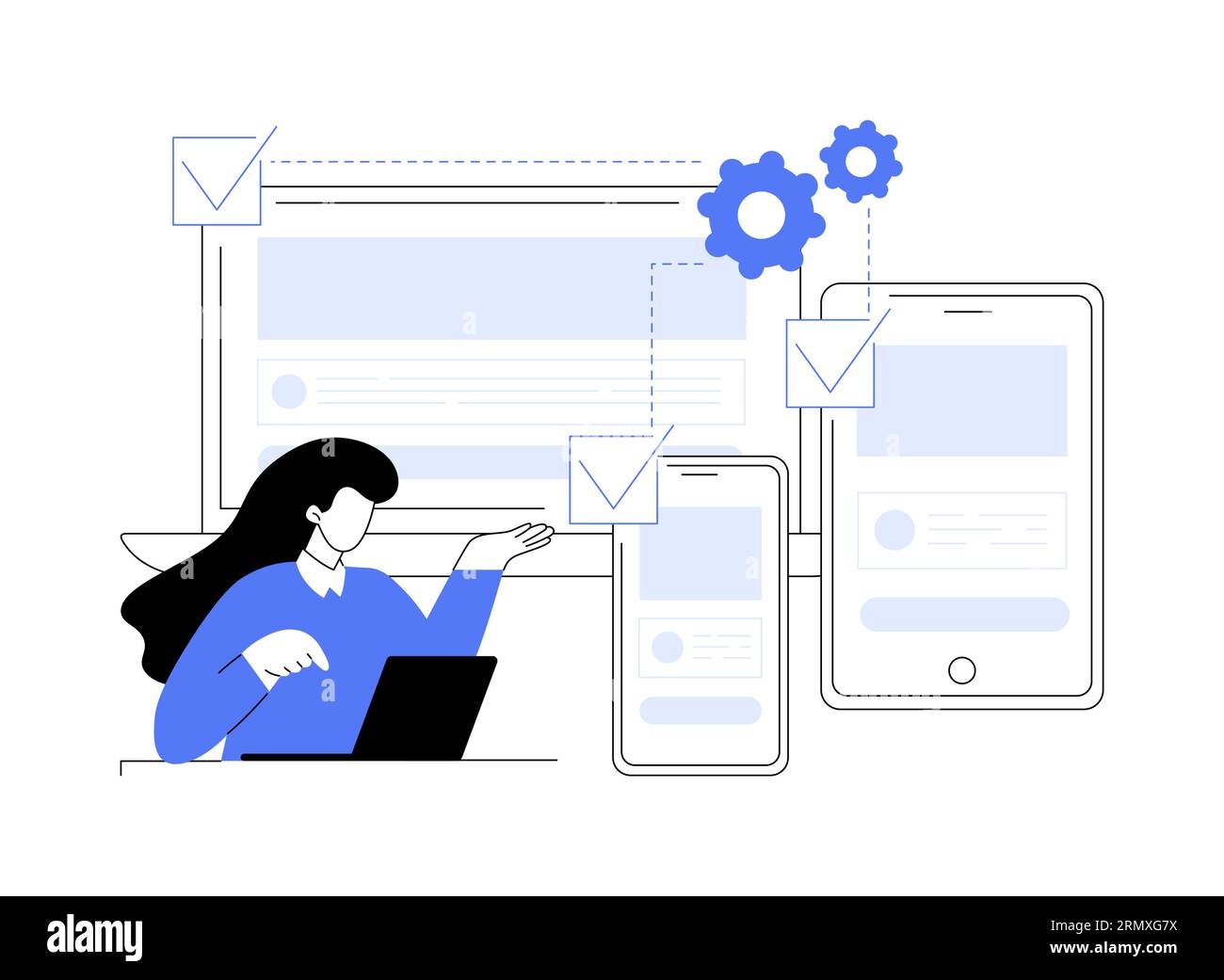 Web app abstract concept vector illustration Stock Vector Image & Art ...